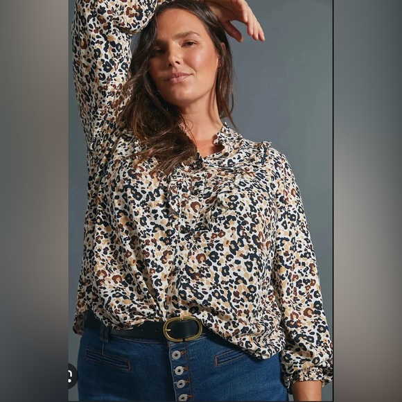 Maeve | Tops | Nwt Anthropologie Maeve Animal Print Blouse Size 2 ...